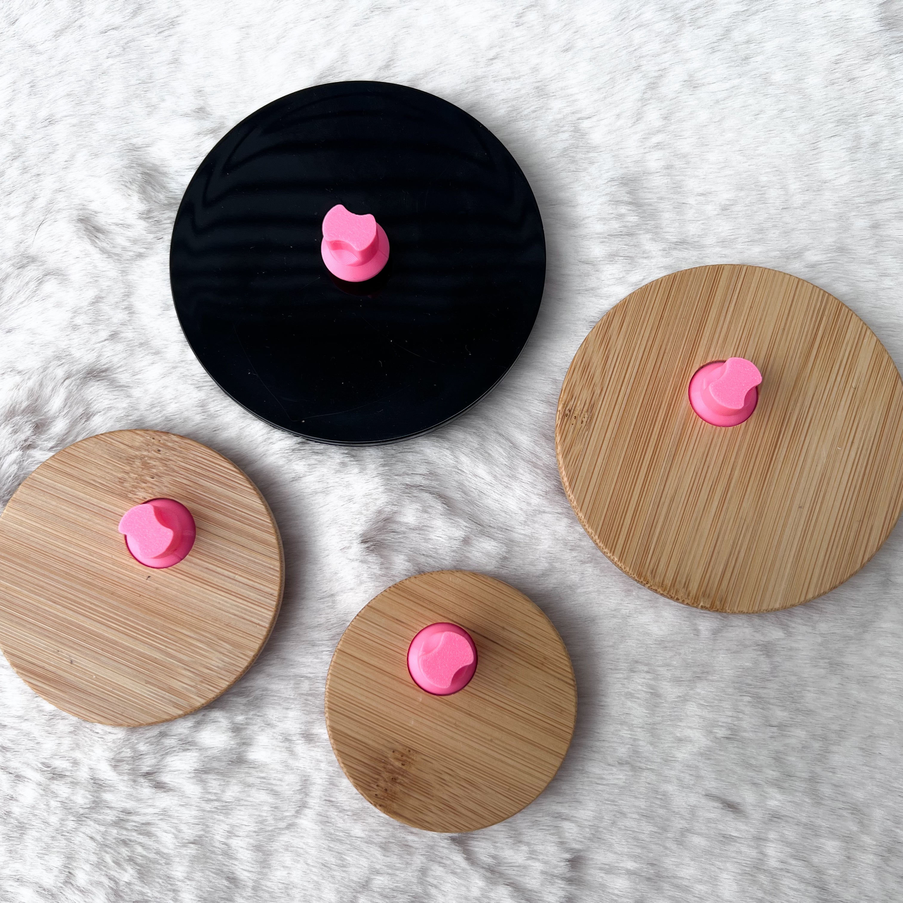 Lid Stoppers -For standard bamboo/acrylic snowglobe lids – Kellbellcustom